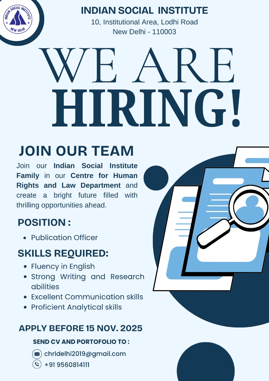 Careers - Indian Social Institute New Delhi
